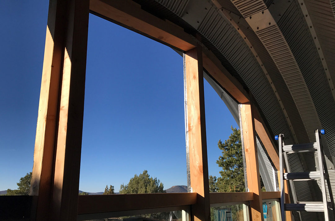 Quonset Hut House: End Wall Windows Completed - Clever Moderns