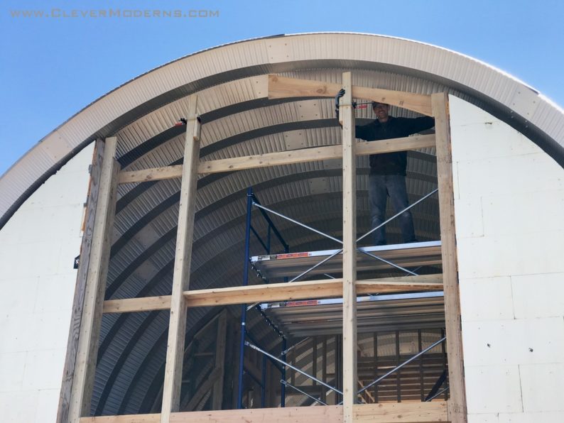 Quonset Loft House Window Wall Framing - Clever Moderns