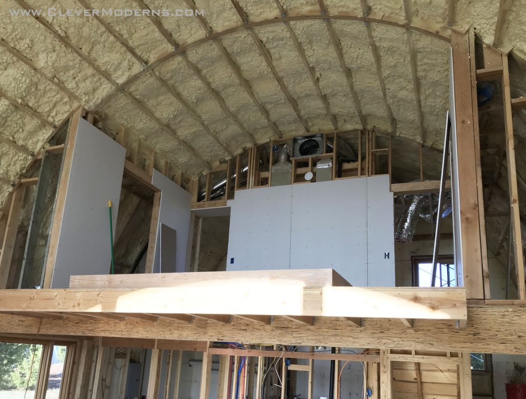 Loft House Drywall Started - Clever Moderns