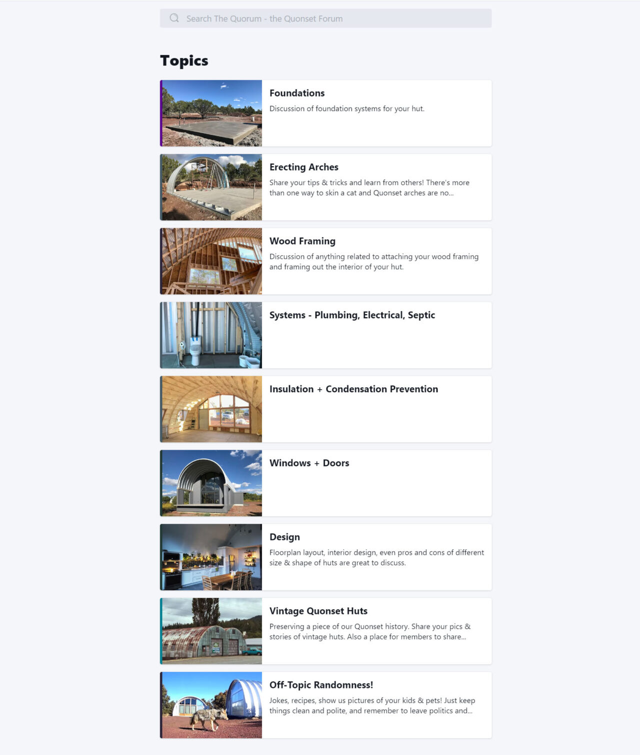 Announcing The Quorum - The Quonset Forum - Clever Moderns